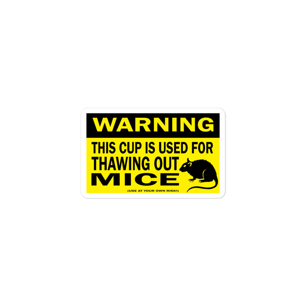 WARNING: Mice Cup Sticker – Dinosaur Clutches