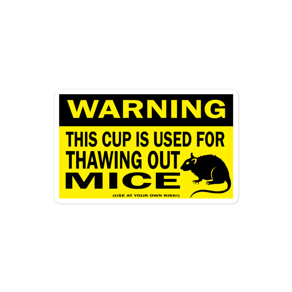WARNING: Mice Cup Sticker – Dinosaur Clutches