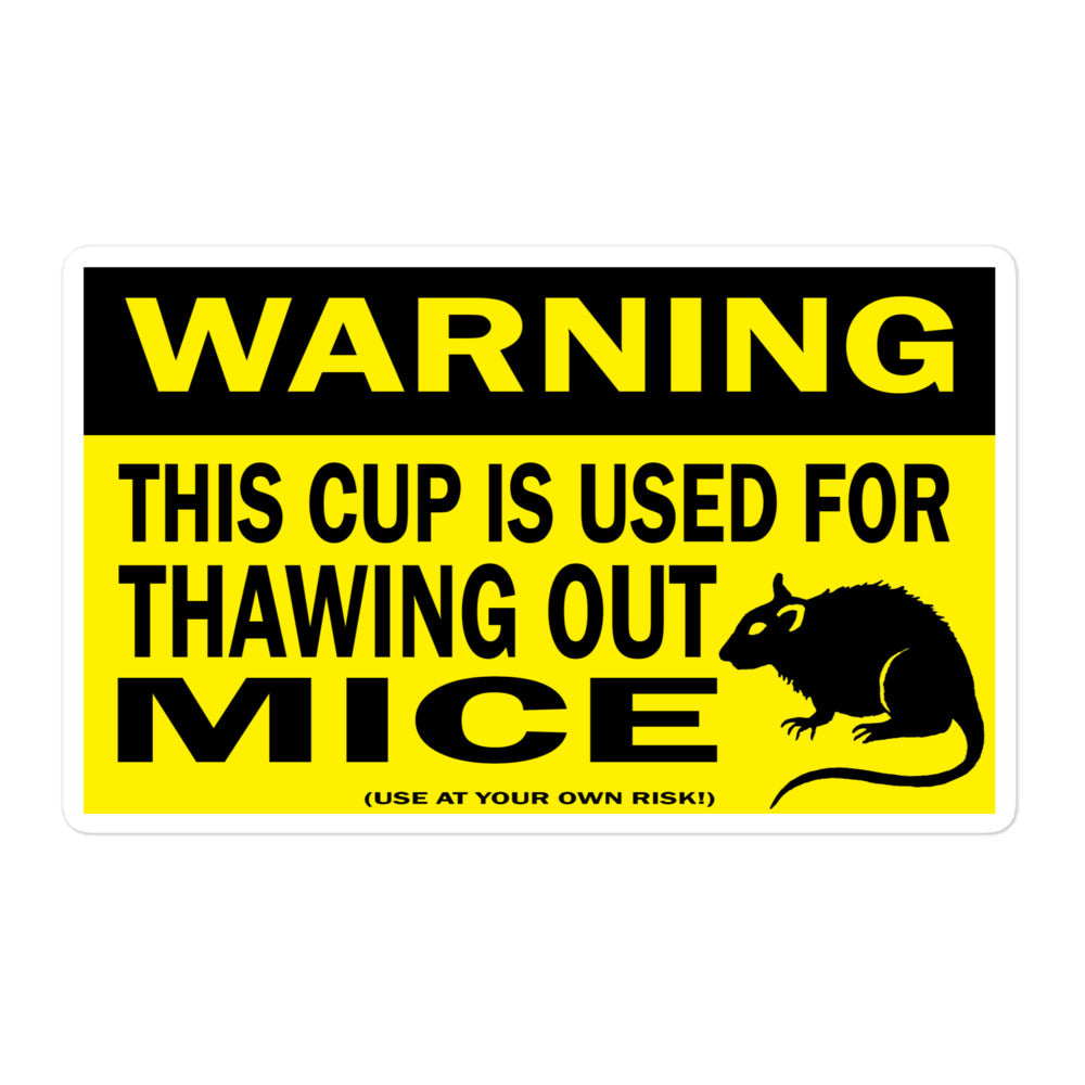 WARNING: Mice Cup Sticker – Dinosaur Clutches